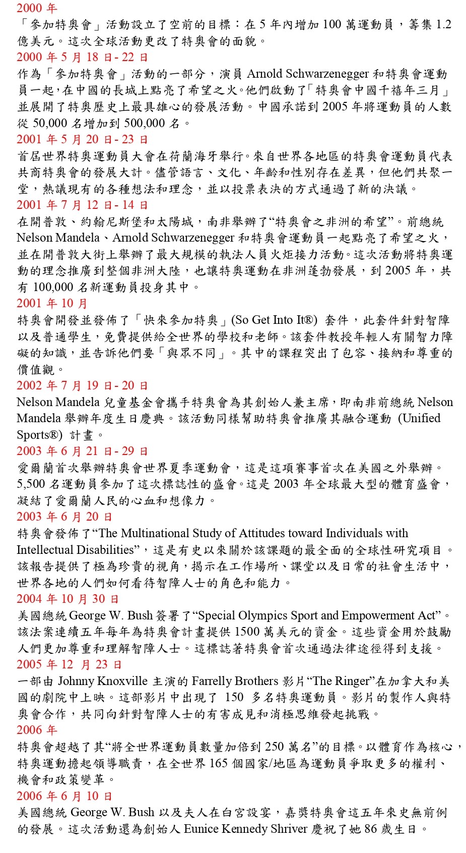 中華台北特奧會 - 國際特殊奧運會